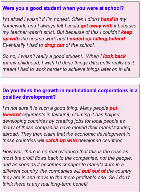 Phrasal Verb Examples: See how they are used in sentences